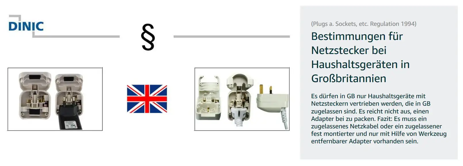DINIC Kabel Shop - Adapter für England UK