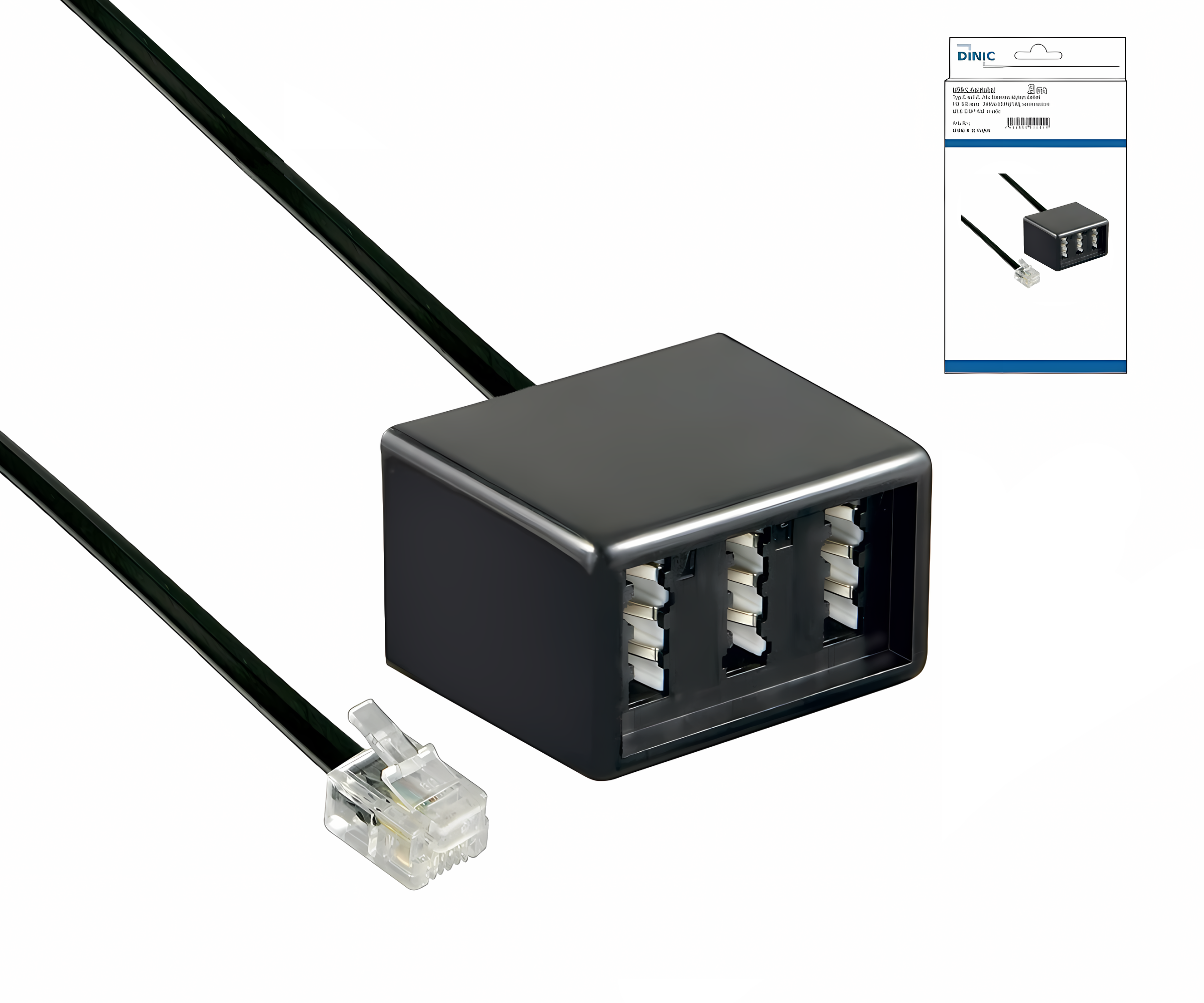 DINIC Kabel Shop - DINIC TAE Verteiler N/F/F auf RJ11/RJ14-Stecker ...